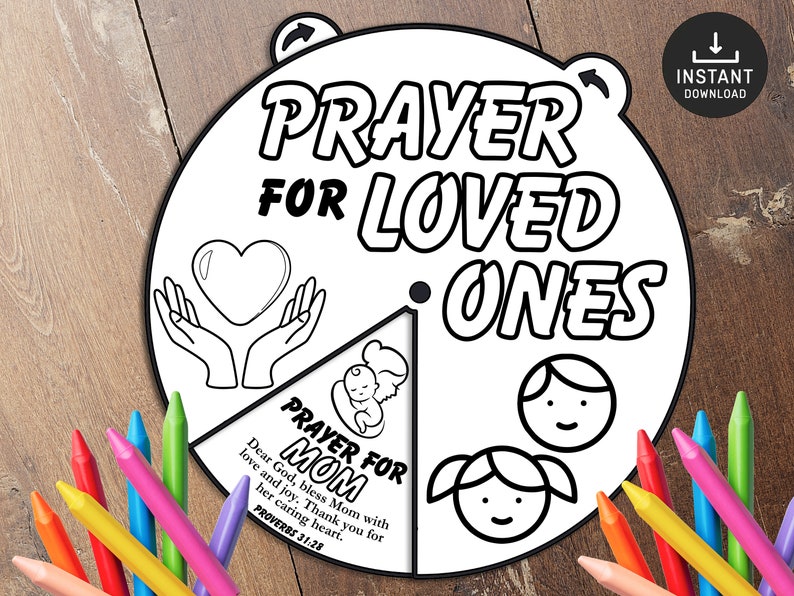 Valentine Prayer Coloring Wheel, Scripture, Love, Valentine Day ...