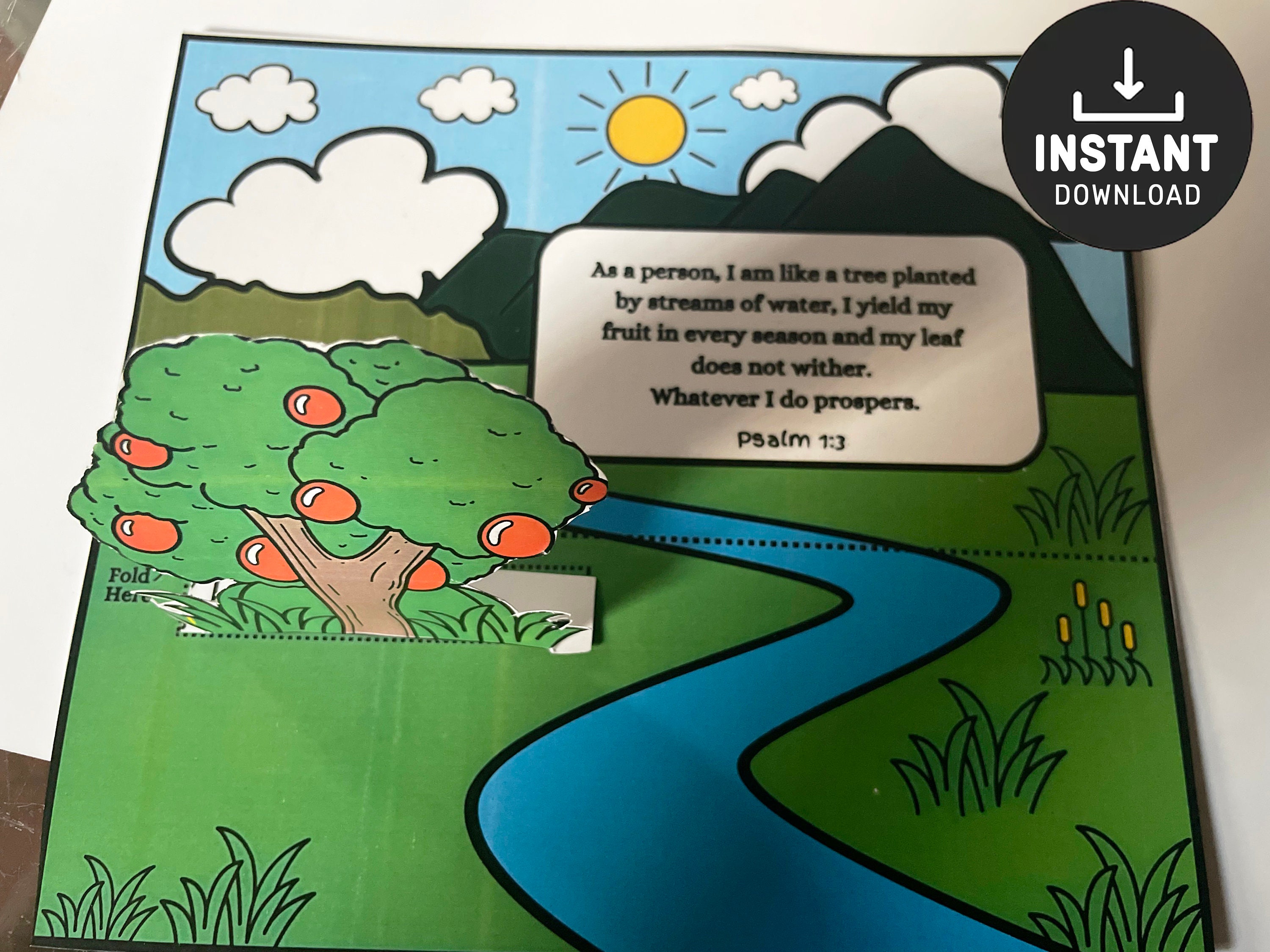 Psalm 1:3 Paper Craft, Psalm, Bible Activity, Sunday School Craft, Kids ...