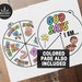 God Says I Am Coloring Wheel, Printable Bible Activity, Kids Bible ...