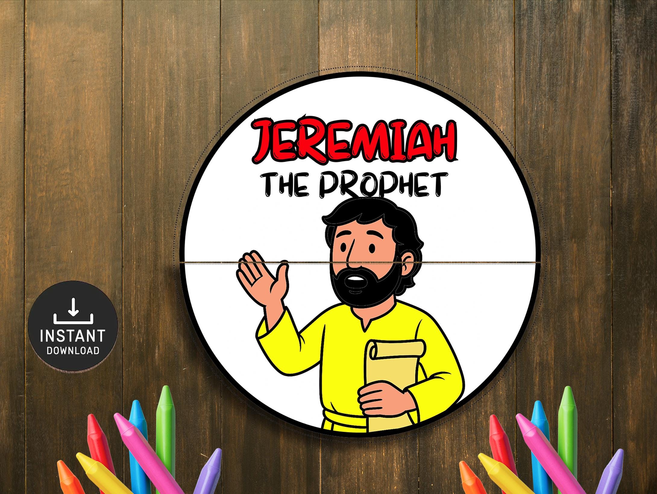 Jeremiah the Prophet Folding Surprise Bible Story Craft, Bible Lesson ...