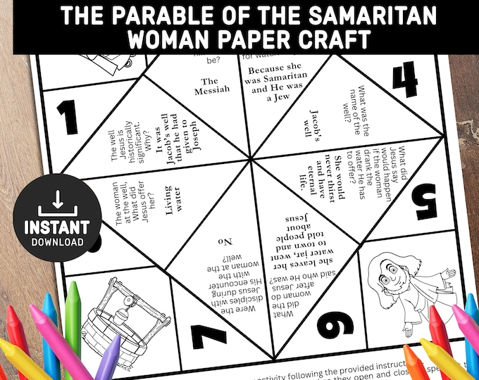 Samaritan Woman, Woman at the Well Craft, Fortune Teller, Cootie ...