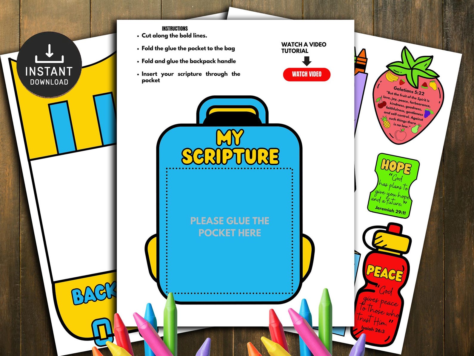Back to School Christian Activity, Spiritual Backpack Bible Craft for ...