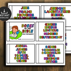 Books of the Bible, Old Testament Mini Book, Printable Bible Activity ...