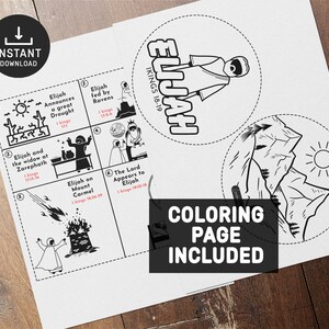 Elijah Bible Story Activity, Sunday School Craft, Printable Paper Craft ...