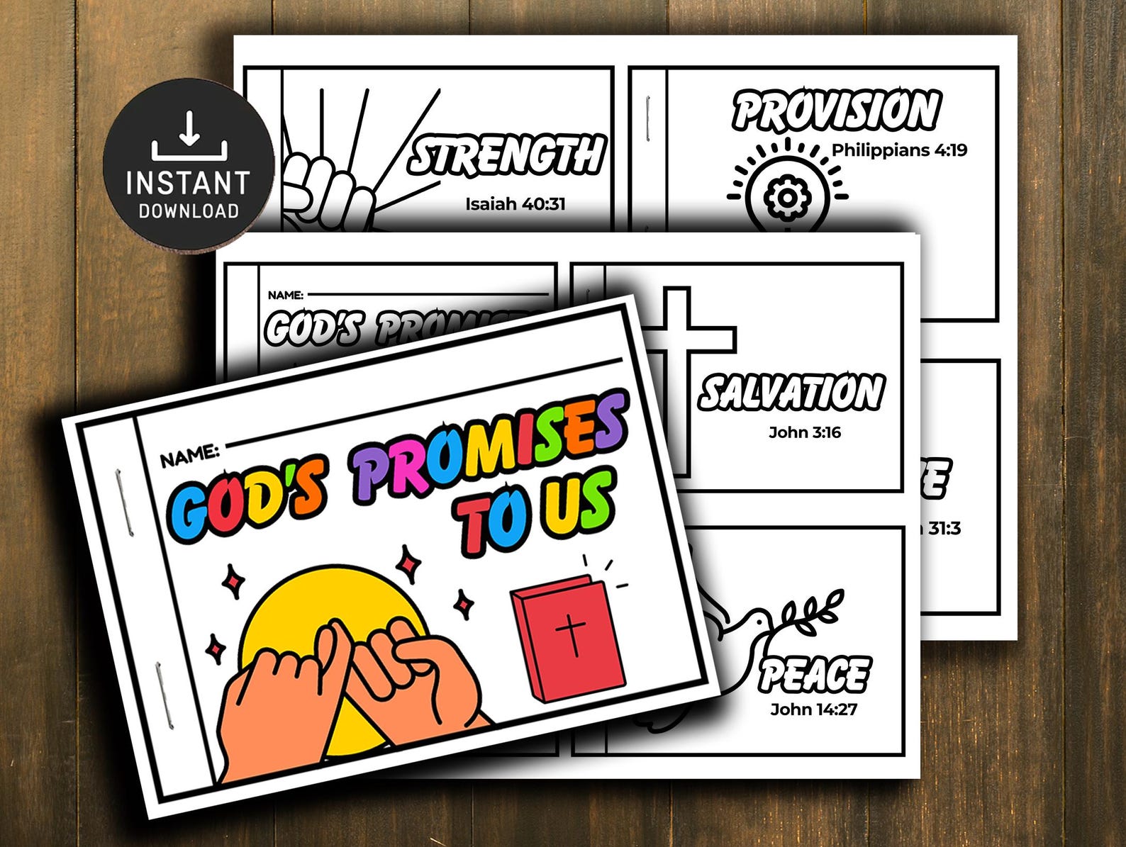 God's Promises to Us Mini Book, Bible Activity, Kids Bible Lesson ...