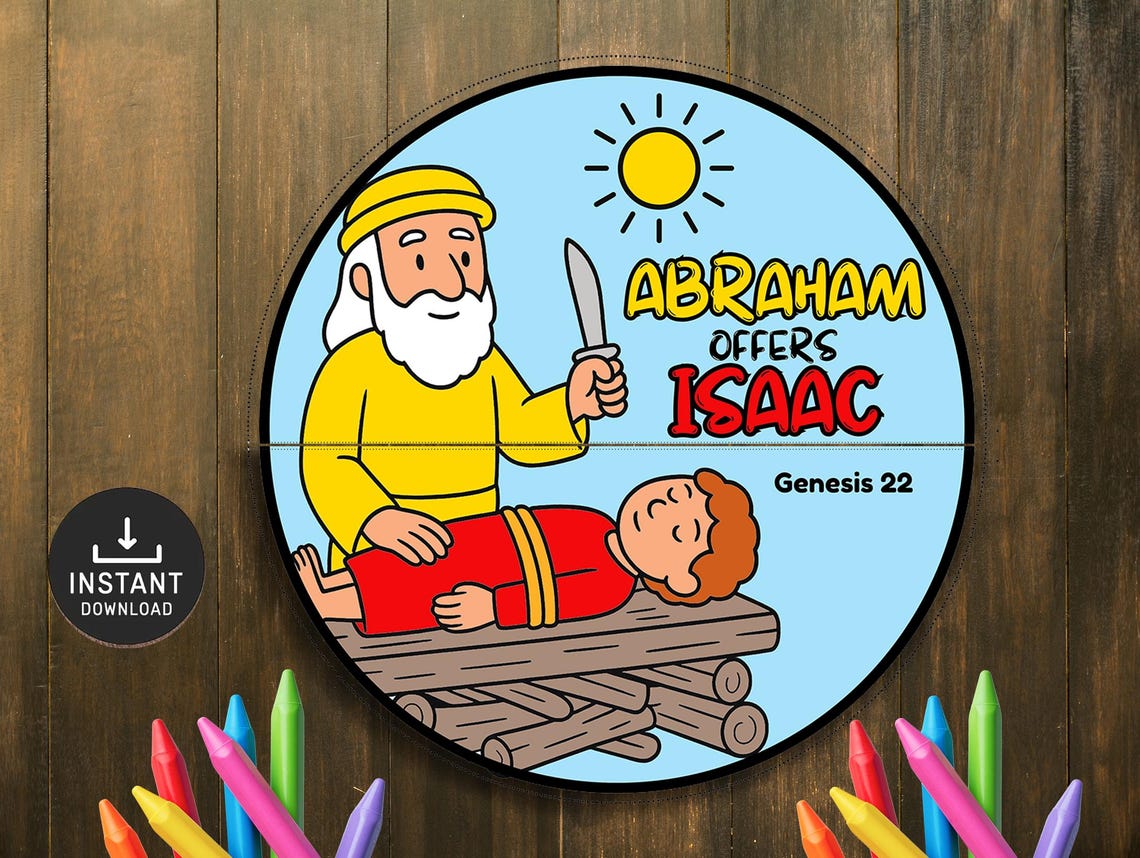 Abraham Offers Isaac Folding Surprise Bible Story Craft, Bible Lesson ...