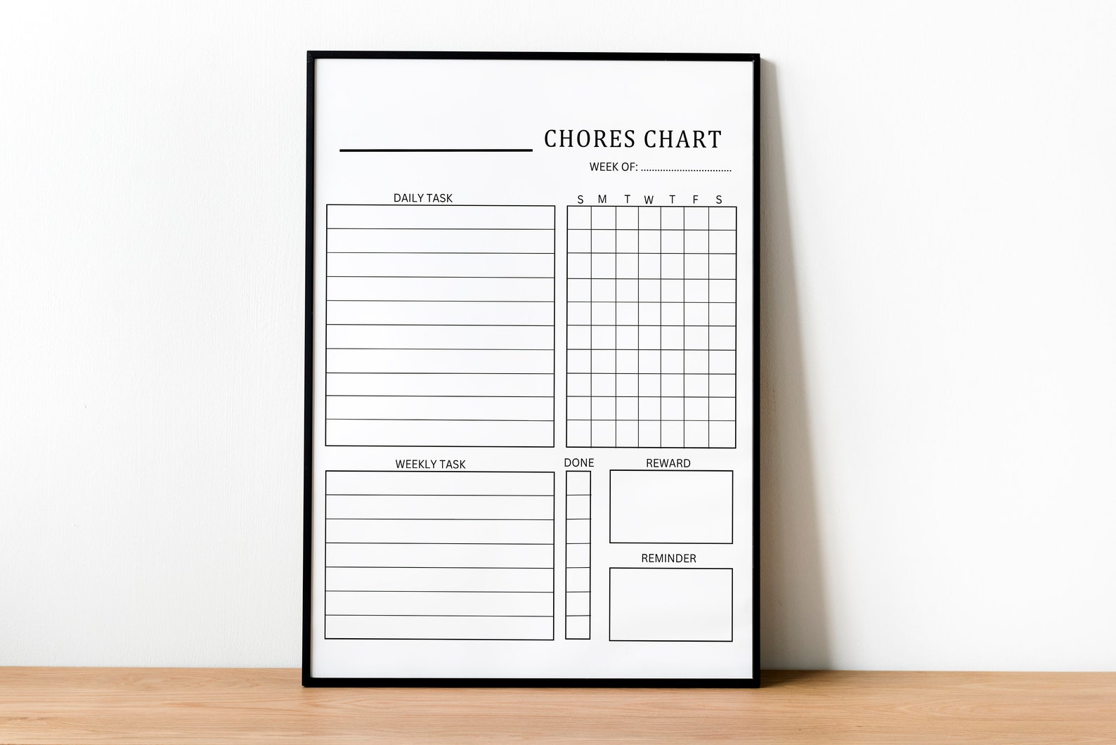 Kid's Chore Chart Template Canva, Chore Calendar Printable, House ...