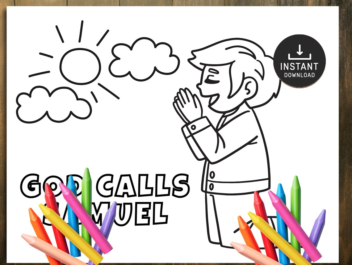 God Calls Samuel Activity Placemat, Sunday School, Bible Placemat ...