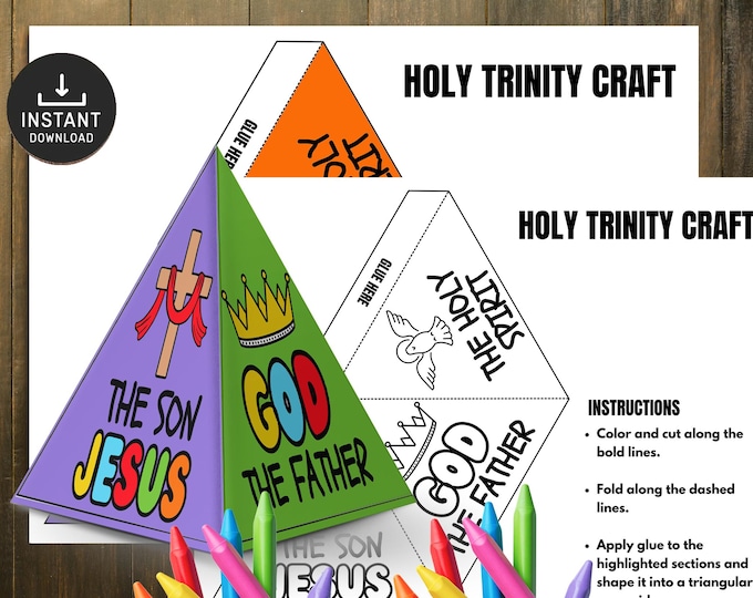 Trinity Sunday Puzzle Worksheet Printable Coloring Page Sheet ...