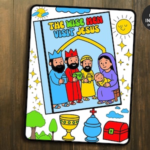 Wisemen Visit Jesus Mini Book, Bible Story Activity (digital Download ...