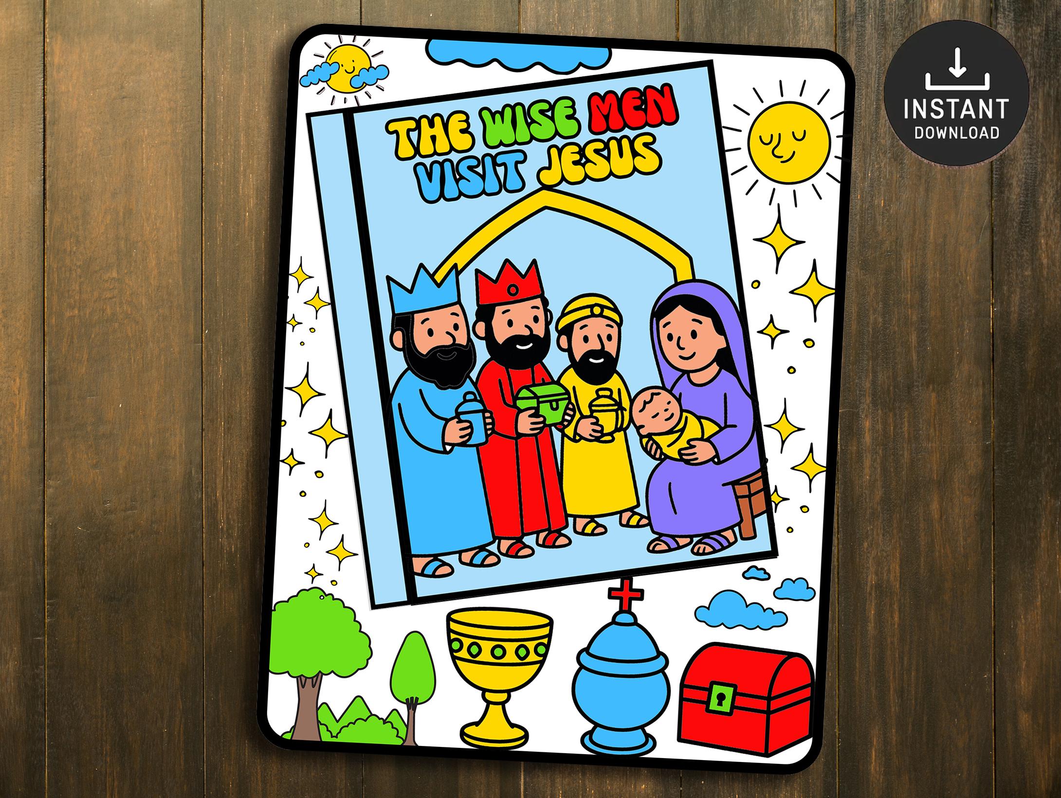 Wisemen Visit Jesus Mini Book, Bible Story Activity (digital Download ...