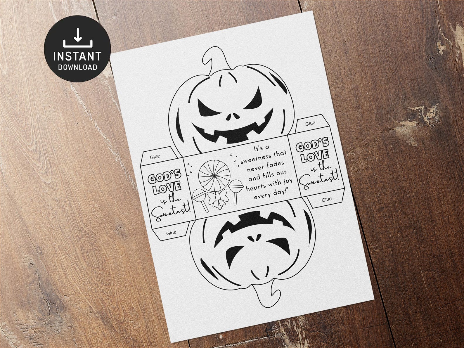 God's Love Craft Activity, Christian Halloween Bible Craft Activity ...