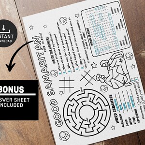 Good Samaritan Activity Sheet, Bible Activity, Sunday School, Bible ...