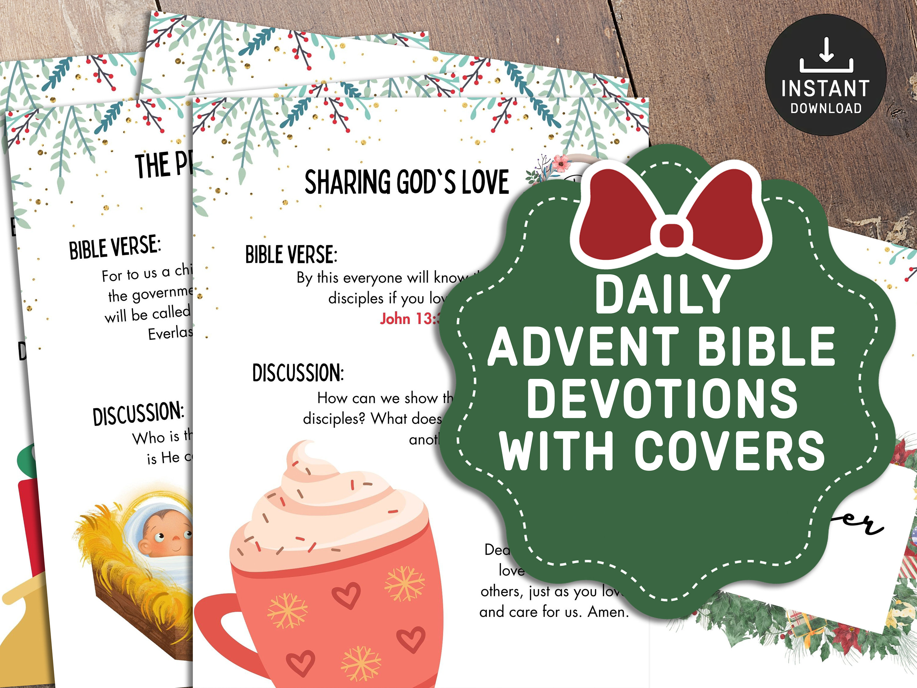 Printable Advent Scripture Devotion for Kids and Families Christmas ...