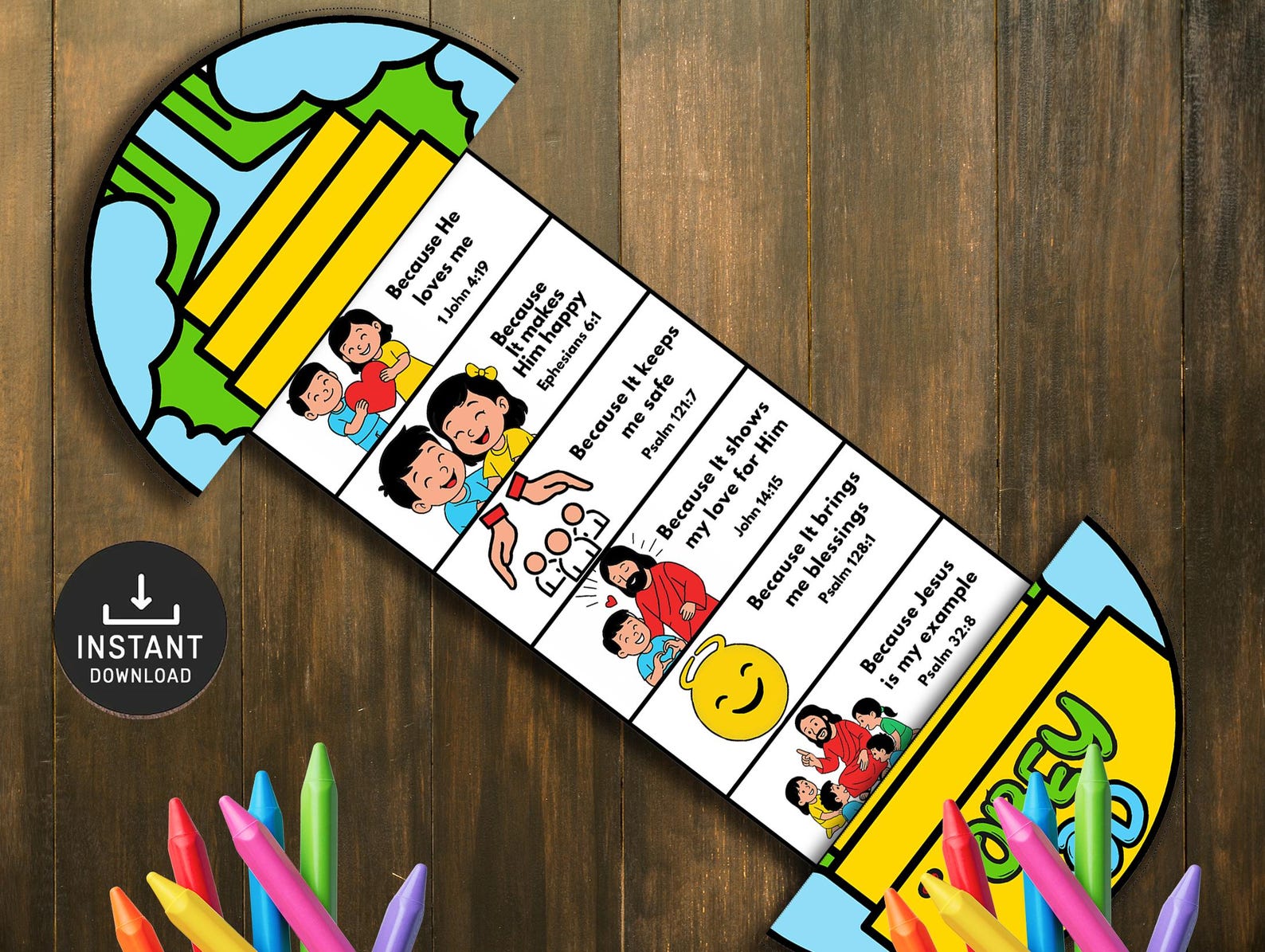 I Choose Obey God Craft, Folding Surprise Bible Craft, Sunday School ...