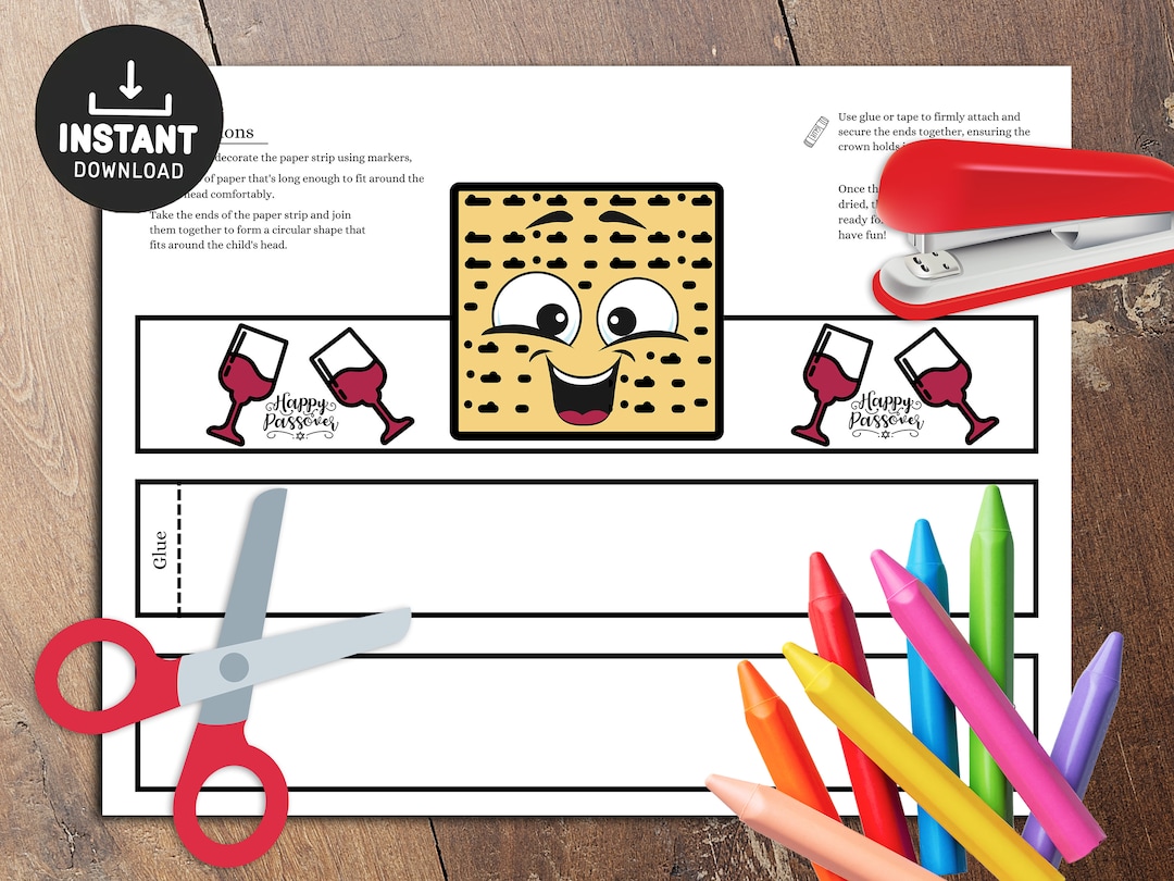 Passover Paper Crown, Passover Craft, Passover Activity, Bible Activity ...