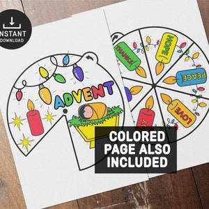 Advent Coloring Wheel, Bible Activity, Kids Bible Lesson, Memory Game ...