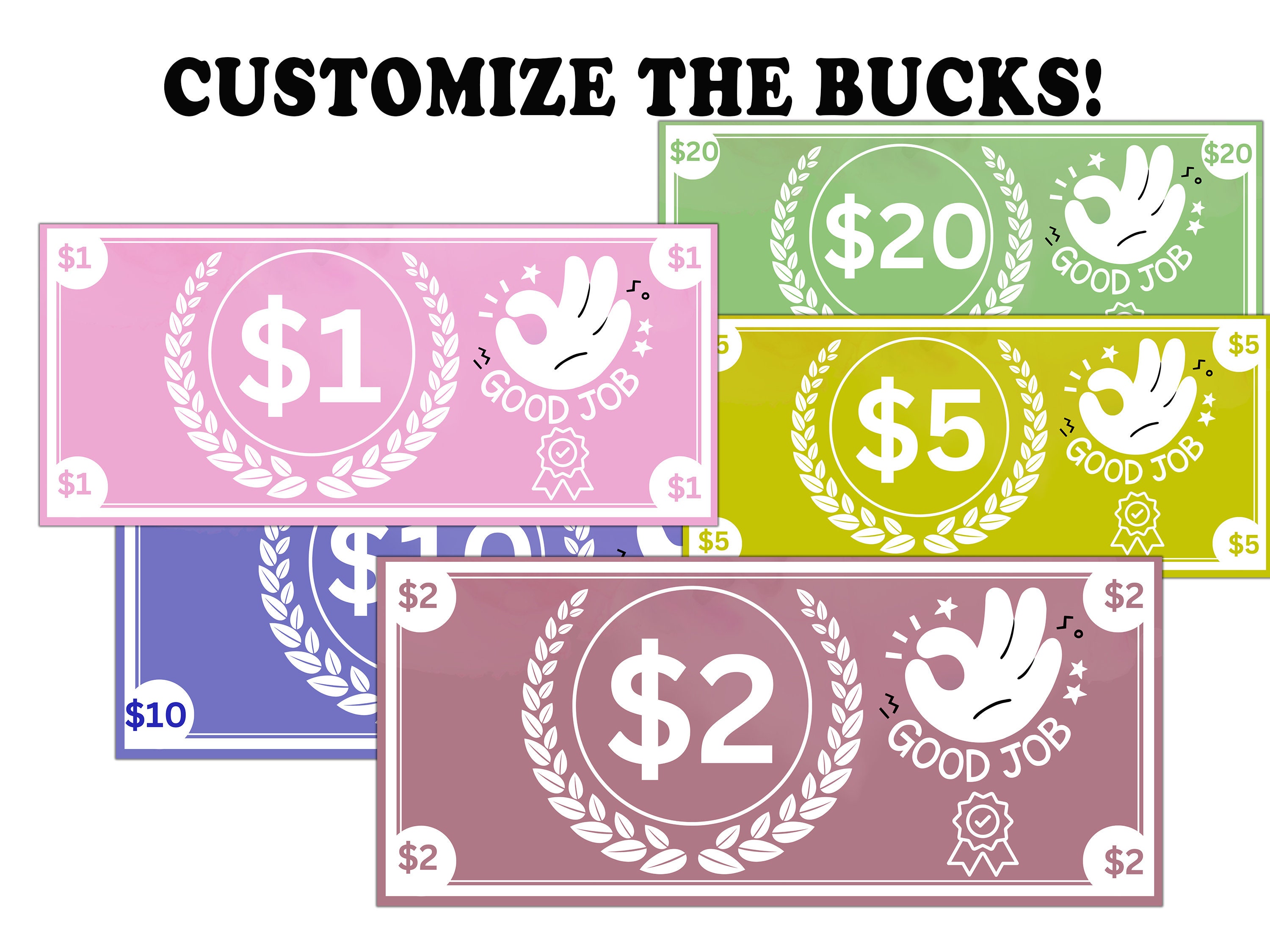 Kids Reward Bucks Printable Kids Reward Coupons Chore Bucks - Etsy