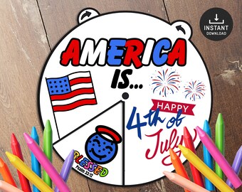July 4th Bible Wheel Craft Lesson, Freedom in Jesus 4th of July Bible ...