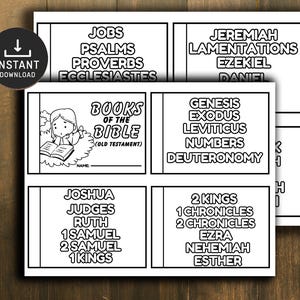 Books of the Bible, Old Testament Mini Book, Printable Bible Activity ...