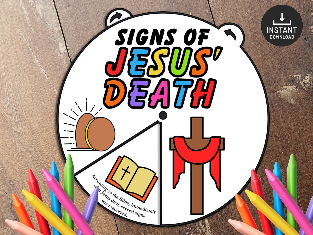 Easter Story Coloring Wheel, Easter Bible Story Sunday School Craft ...