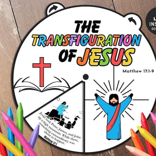 Transfiguration Bible Activity - Etsy
