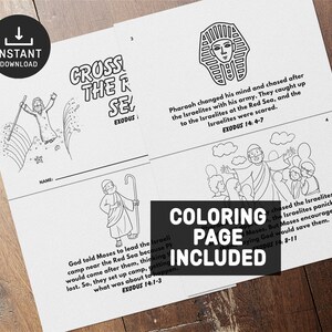 Crossing the Red Sea Mini Book, Sunday School Craft, Church Kids ...