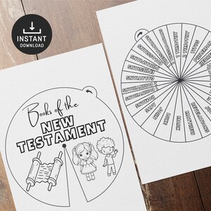 Books of the Bible, New Testament Coloring Wheel, Printable Bible ...