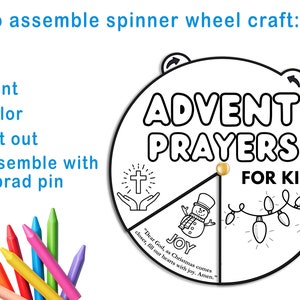 Advent Prayers Coloring Wheel, Bible Activity, Kids Bible Lesson ...