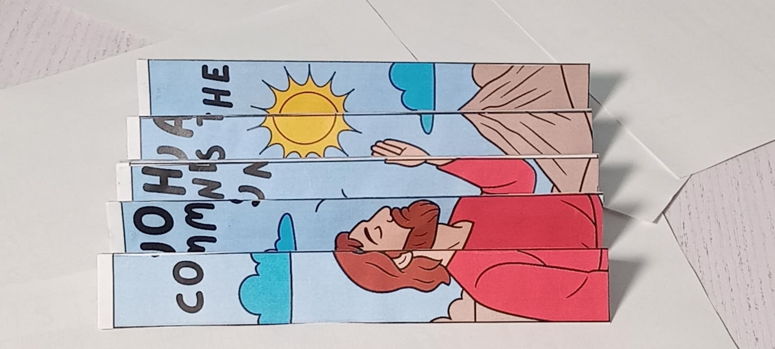Joshua and the Sun Stand Still Agamograph, Bible Story Craft, Bible ...