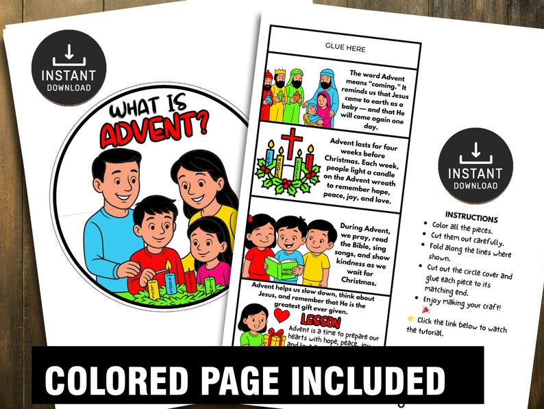Advent Bible Lesson Craft, Memory Game, Sunday School Activity (digital ...