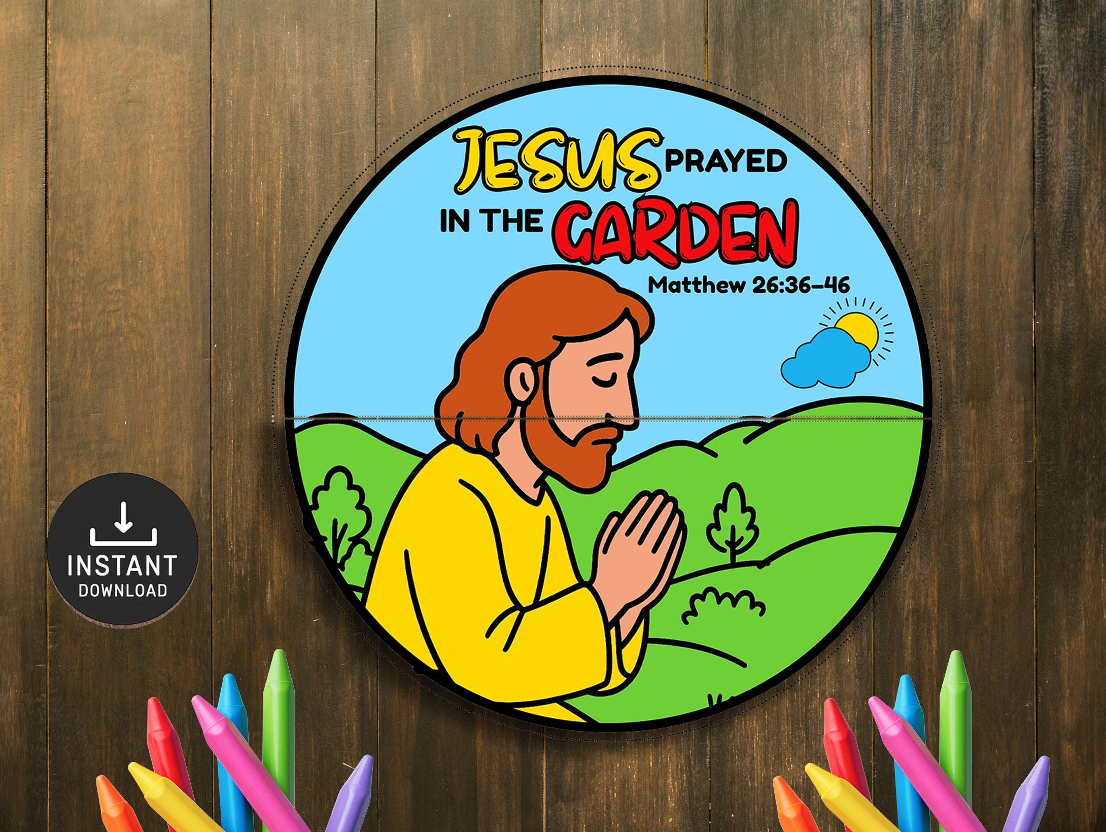 Jesus in the Garden of Gethsemane Folding Surprise Bible Story Craft ...