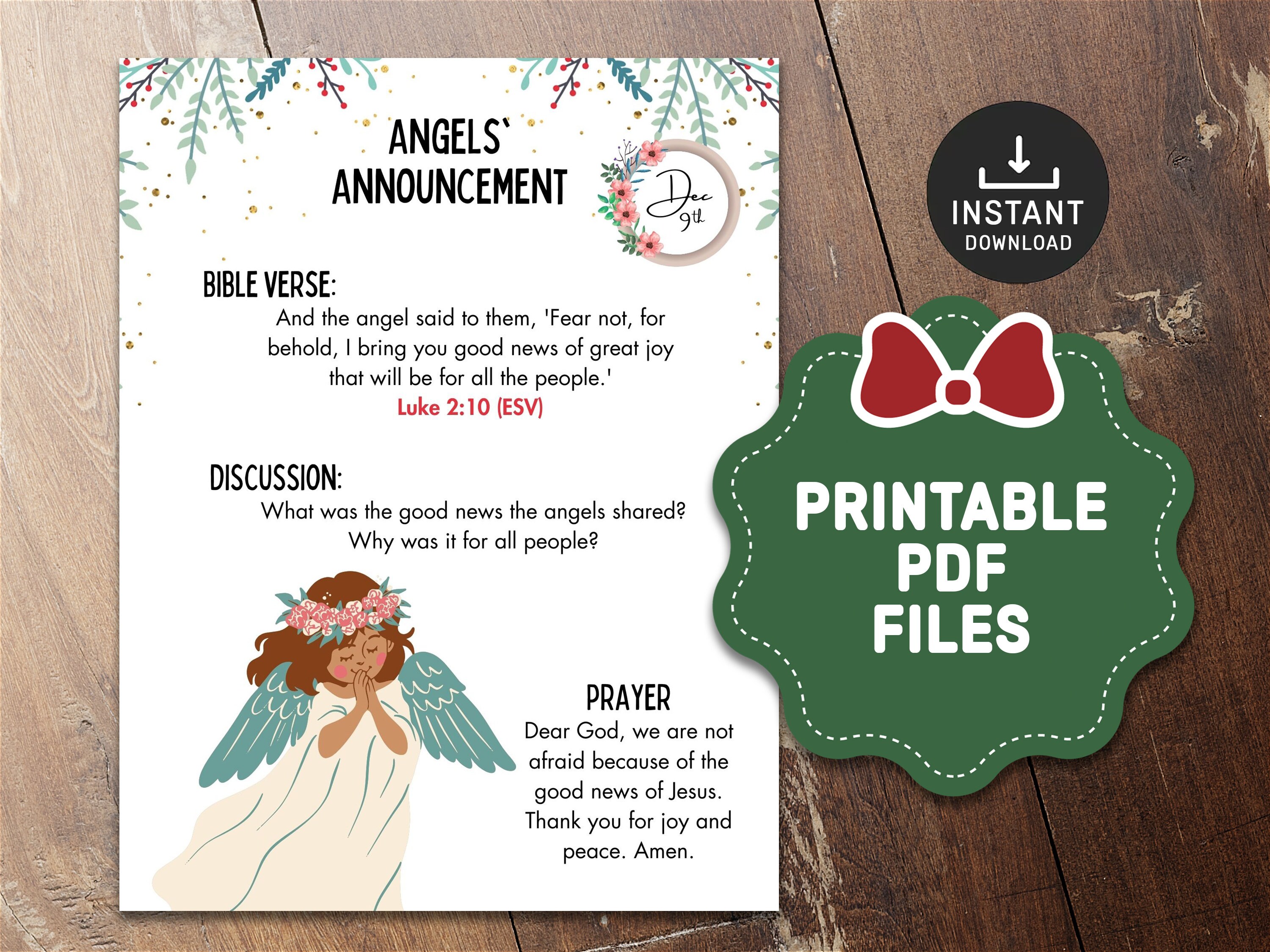 Printable Advent Scripture Devotion for Kids and Families Christmas ...