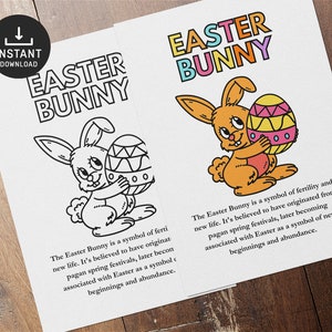 Easter Symbols Coloring Page, Easter Sunday School Craft, Holy Week ...