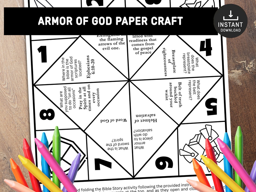 Armor of God Craft Armor of God Paper Crafts for Kids Armor - Etsy