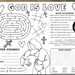 God is Love Activity Placemat, Bible Activity, Sunday School, Bible ...