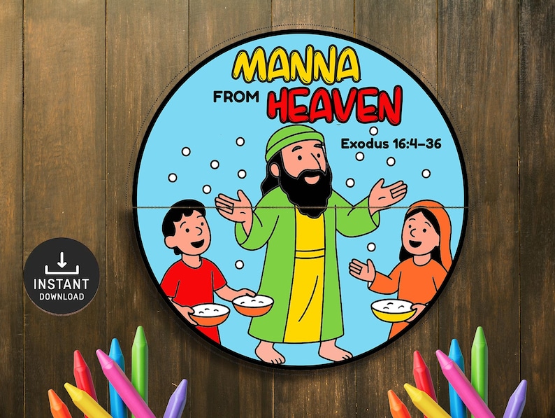 Moses and Manna From Heaven Folding Surprise Bible Story Craft, Bible ...