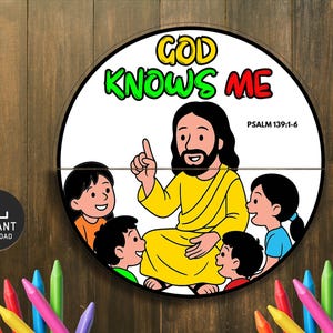 Psalm 139 Bible Story Craft, God Knows Me Activity (digital Download ...