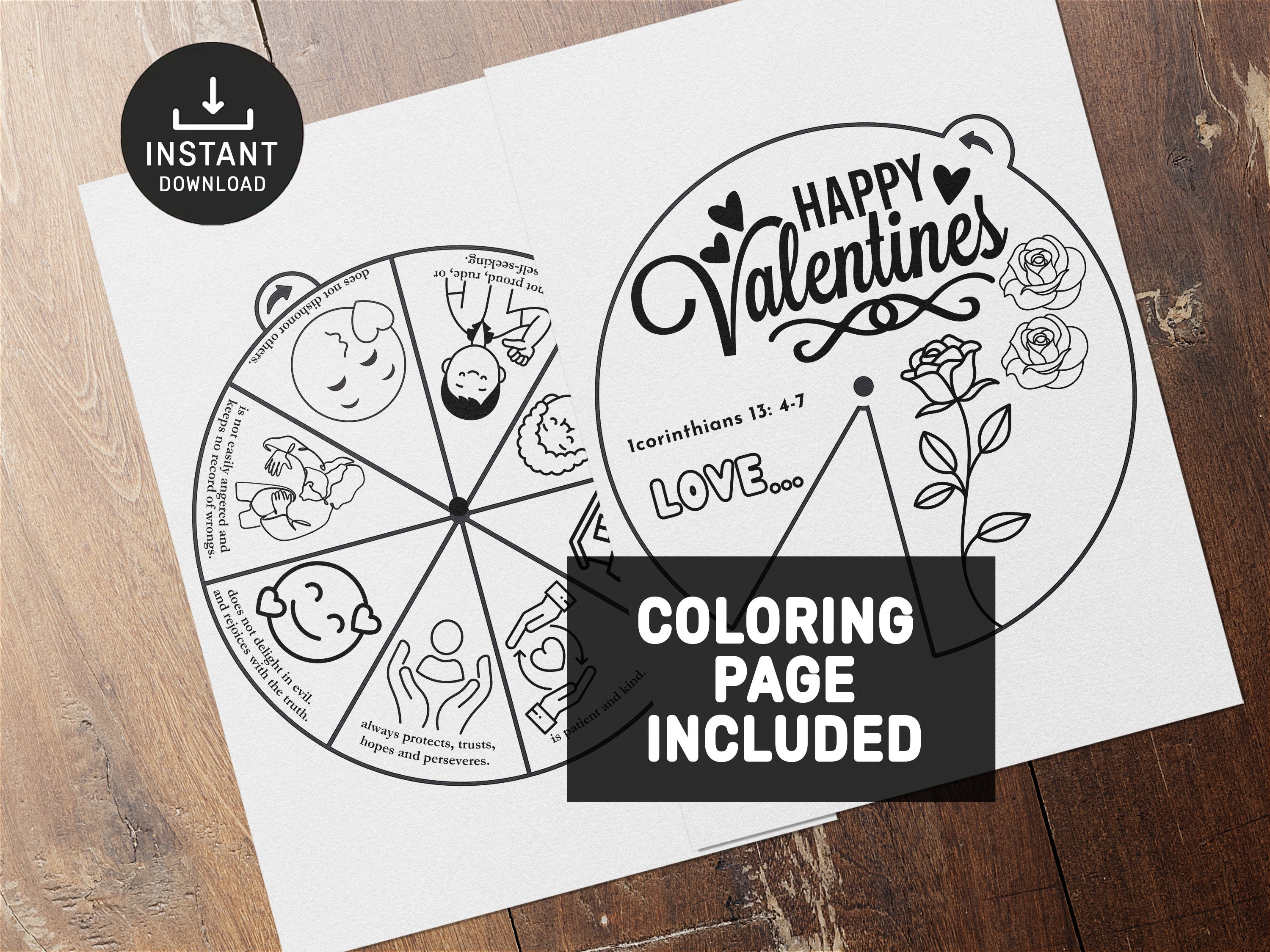 God is Love Coloring Wheel, Bible Activity, 1 Cor 13, Love, Bible ...
