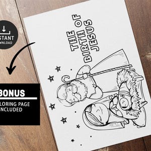 The Birth of Jesus Activity Placemat, Bible Activity, Sunday School ...