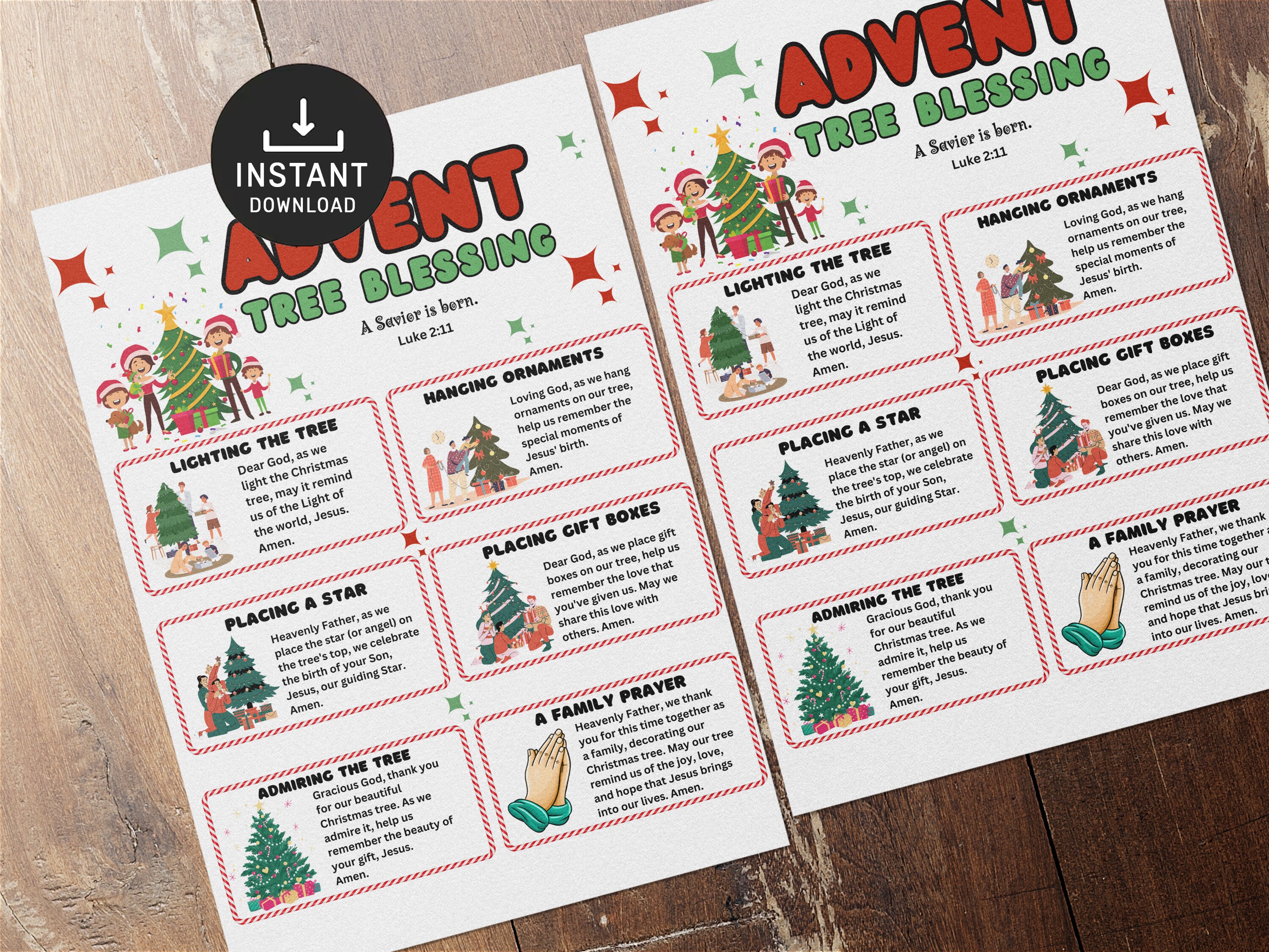 Advent Prayer for Christmas Christian Handout, Christmas Activity ...