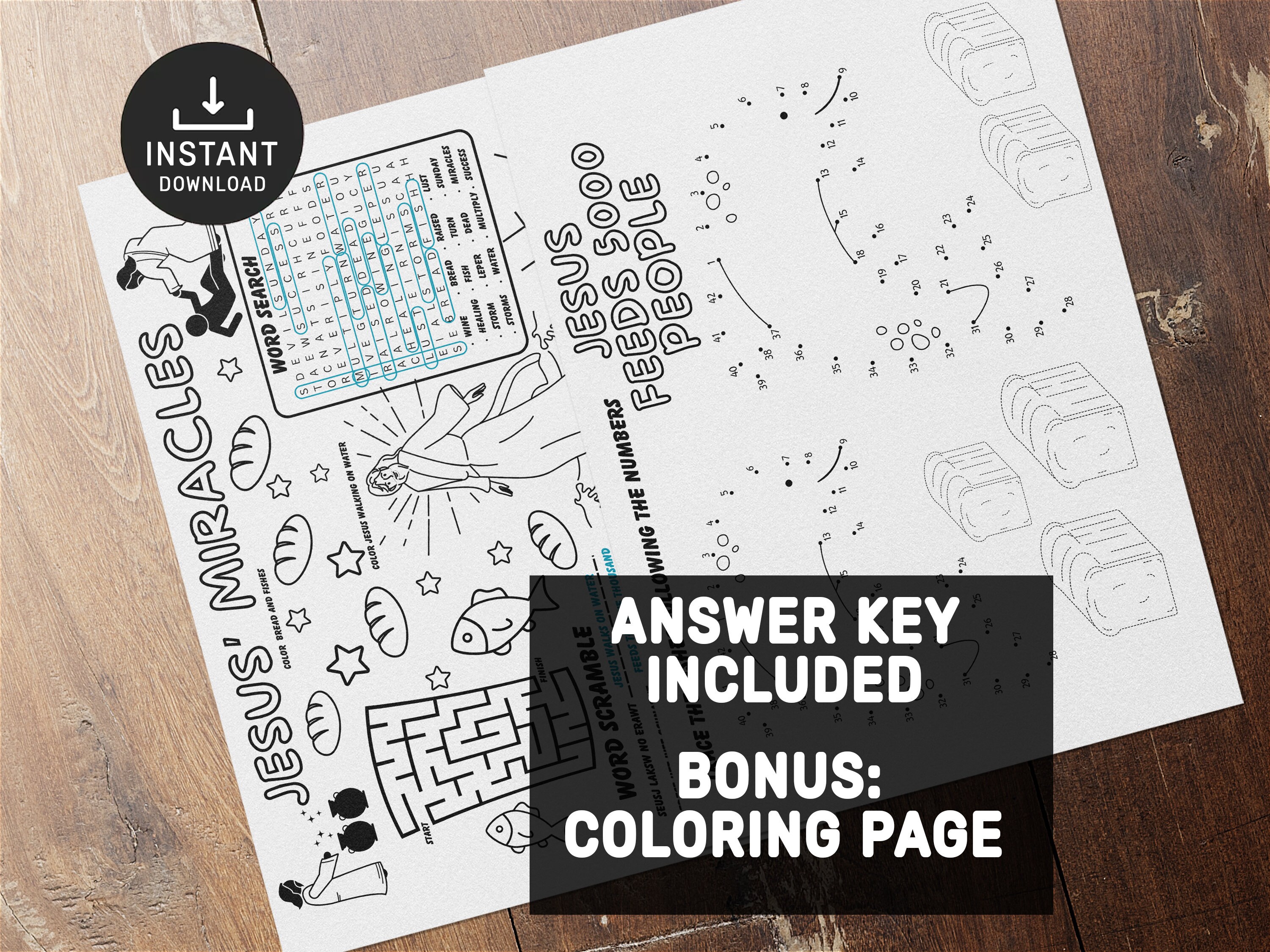 Jesus Miracles, Bible Activity, Sunday School Activities, Bible ...