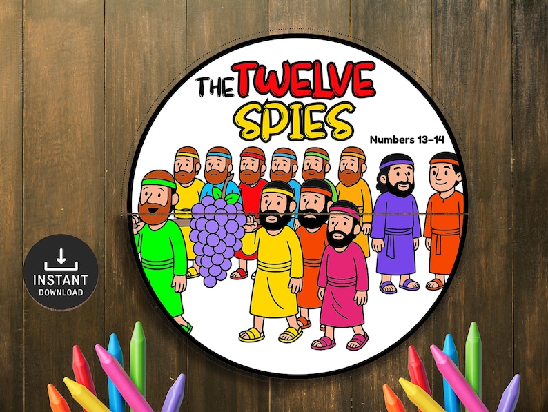 Twelve Spies Bible Story Craft, Folding Surprise, Sunday School ...