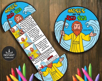 Moses and the Red Sea Bible Story Crown, Sunday School Activity and ...