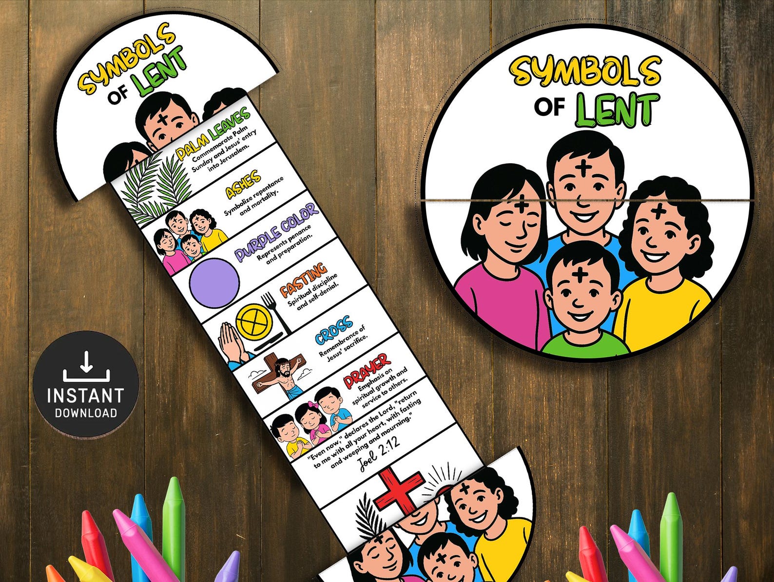 Symbols of Lent Folding Surprise Bible Craft for Kids, Sunday School ...