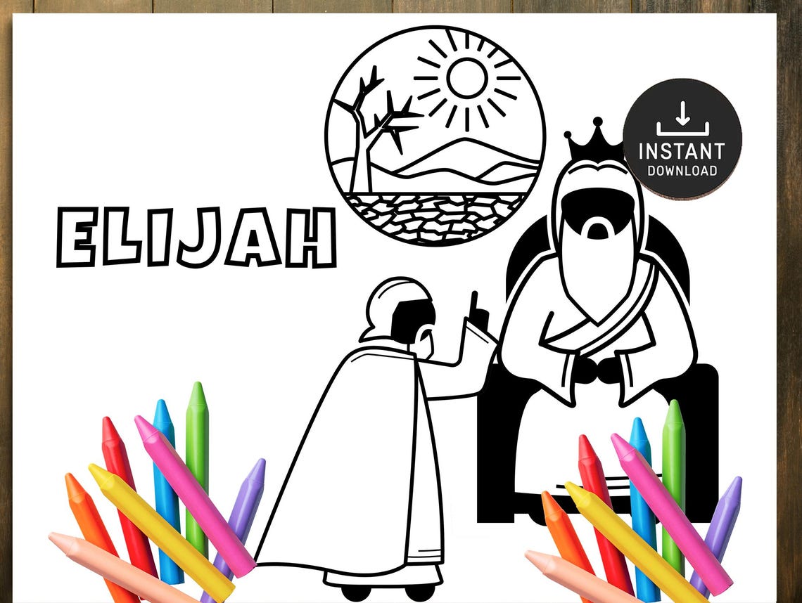 Elijah Activity Pages, Bible Activities for Kids, Church Kids Activity ...