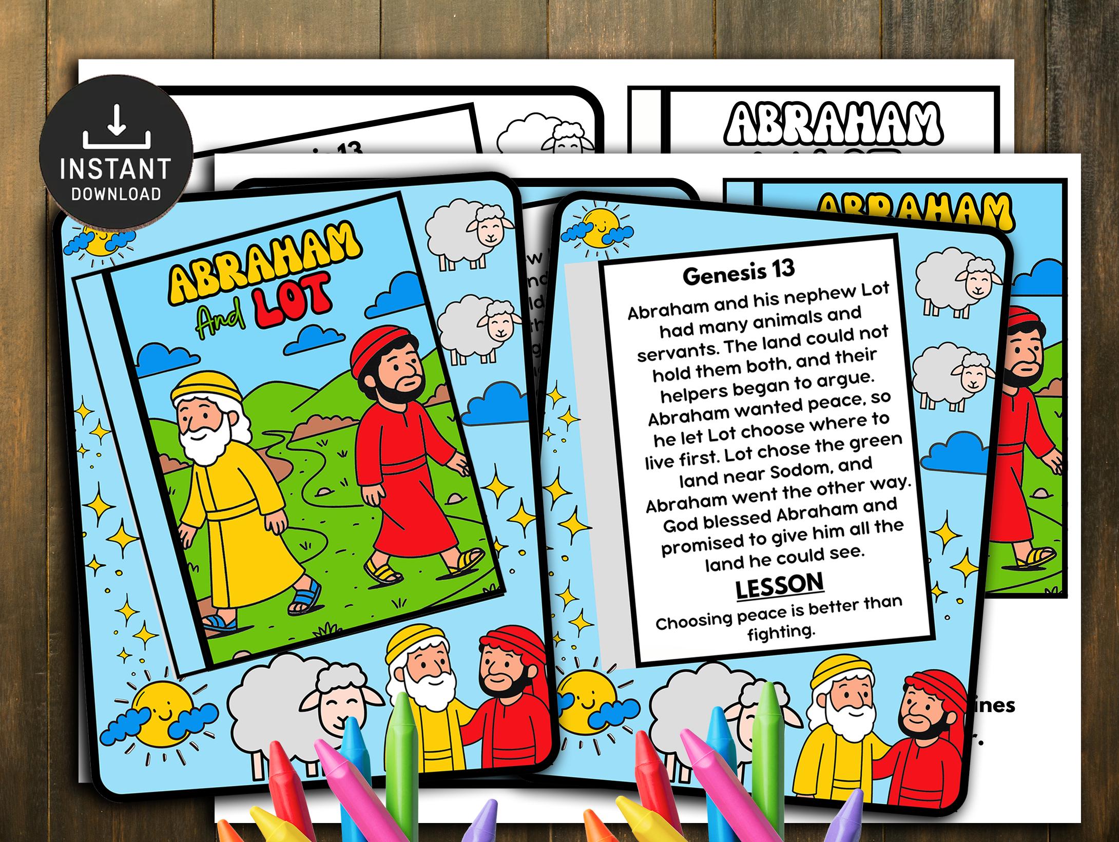 Abraham and Lot Bible Story Mini Book: Sunday School Craft (digital ...