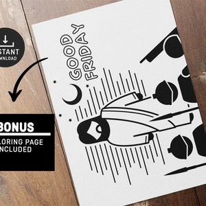 Good Friday Activity Placemat, Holy Week, Sunday School, Bible Placemat ...