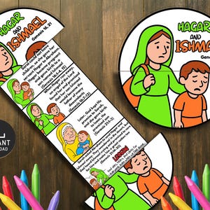 Hagar and Ishmael Bible Story Craft, Folding Surprise (digital Download ...