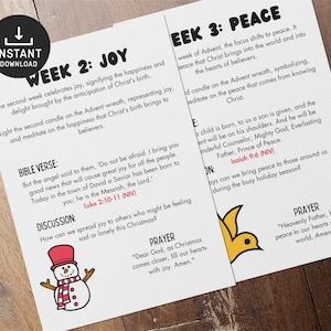 Advent Bible Lesson Christmas Craft Activity Printable for Kids, Kids ...